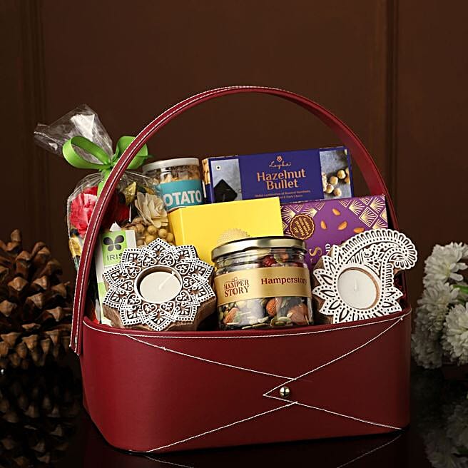 Buy/Send Happiness Wrapped Diwali Gift Basket Online- FNP
