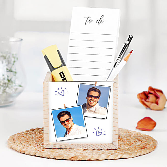 Buy/Send Personalised Multi-Image Table Organiser Online- FNP
