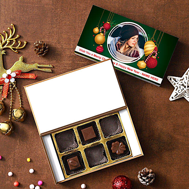 Buy/Send Personalised Christmas Wishes Chocolate Box Online- FNP