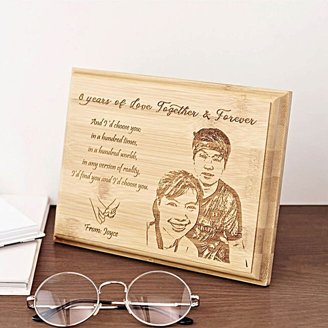 Personalised Bamboo Plaque malaysia | Gift Personalised Bamboo Plaque- FNP