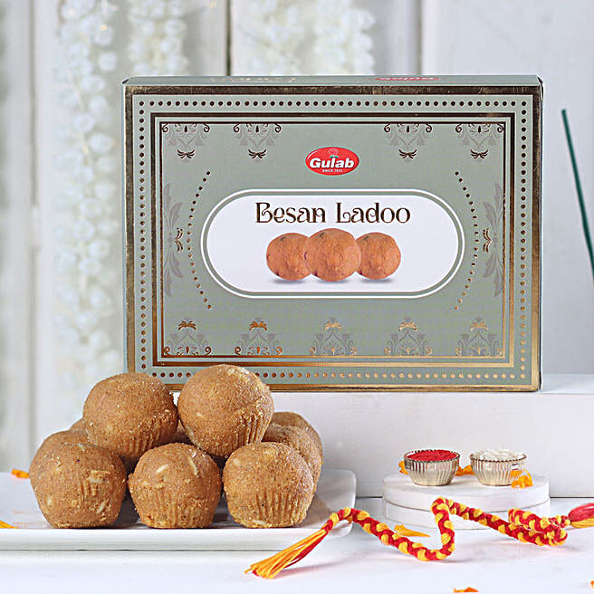 Besan Laddoo Special Bhai Dooj Box malaysia | Gift Besan Laddoo Special ...