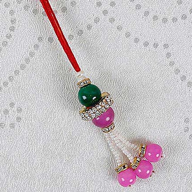 Attractive Pink Lumba Rakhi mauritius | Gift Attractive Pink Lumba ...