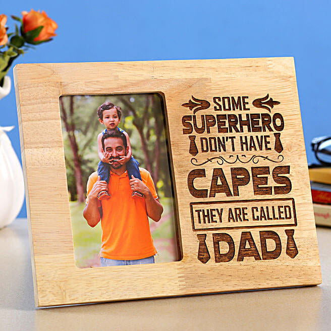 Personalised Superhero Dad Wooden Frame mexico | Gift Personalised ...