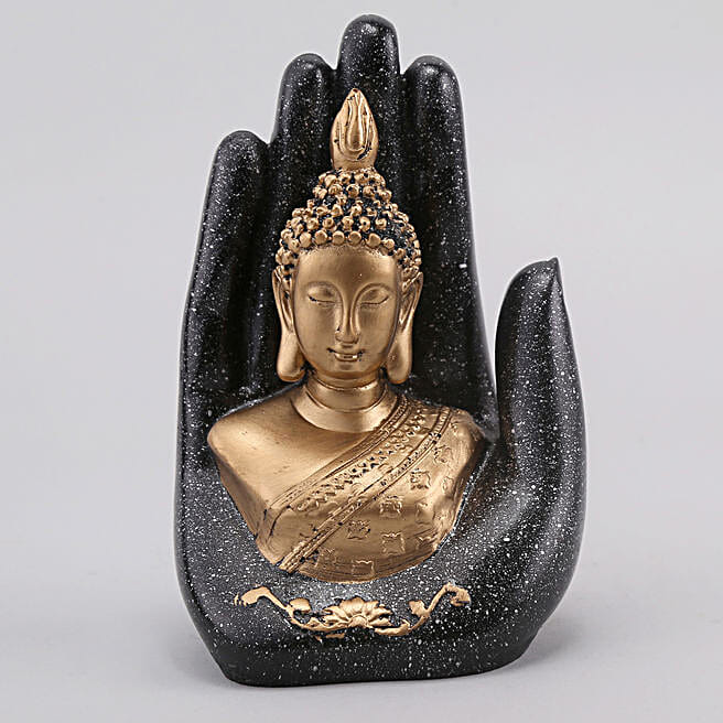 Golden N Black Palm Buddha Idol morocco | Gift Golden N Black Palm ...