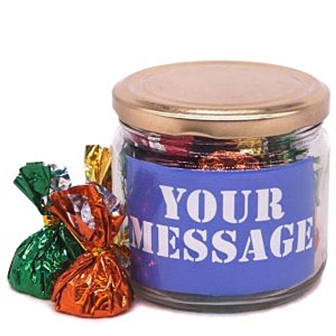 Personalised Message Candy Gift Jar nepal | Gift Personalised Message ...