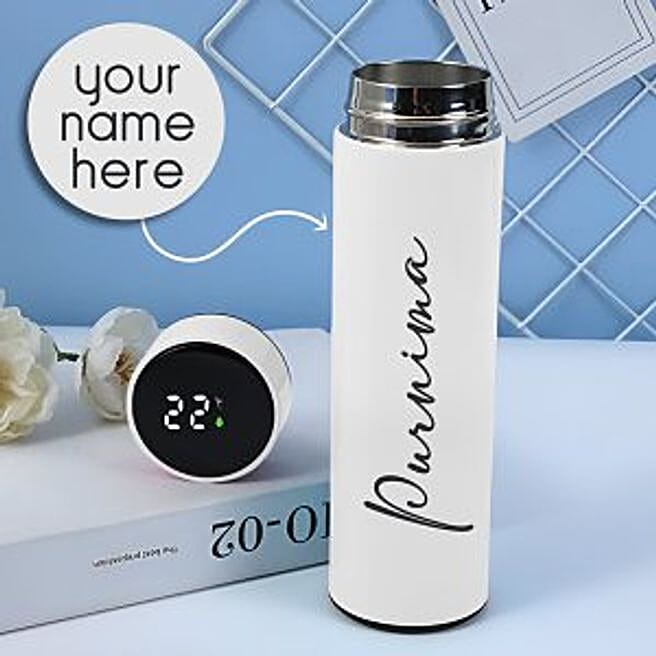 Personalised Name Temperature Display Bottle nepal | Gift Personalised ...