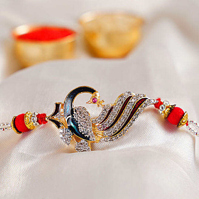 Beautiful Peacock Shape Rakhi pakistan | Gift Beautiful Peacock Shape ...