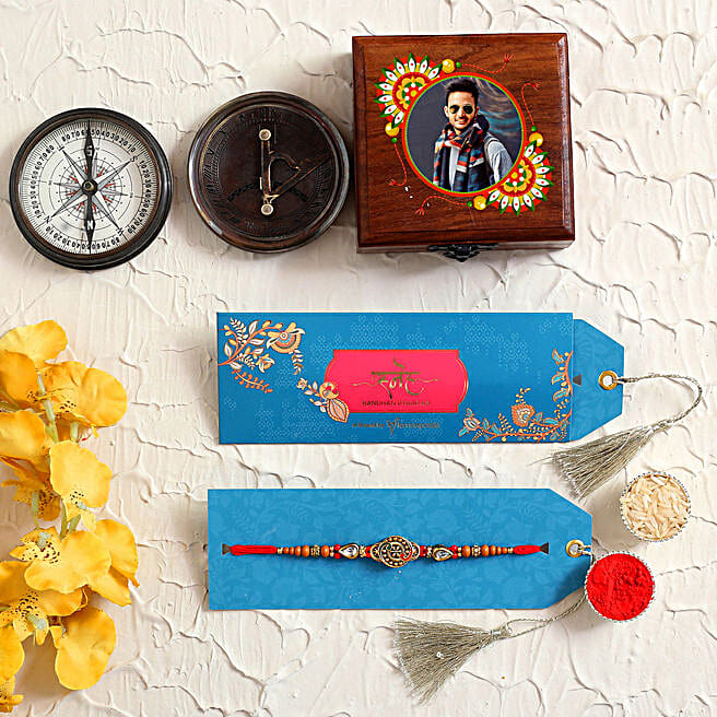 Traditional Rakhi and Personalised Sun Dial Compass Combo philippines ...