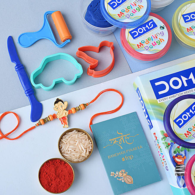 Sneh Bal Ganesha Rakhi with Doms Colourful Dough Kit philippines | Gift ...