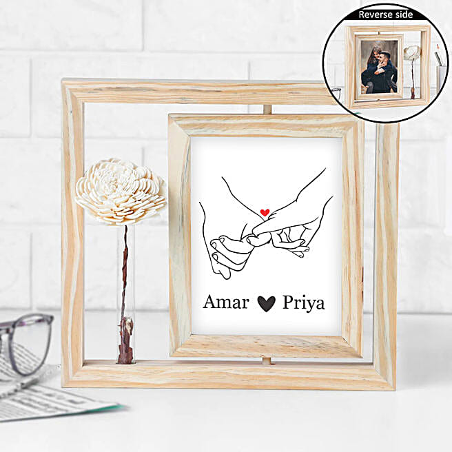 Personalised Minamalist Wooden Rotating Photo Frame philippines | Gift ...