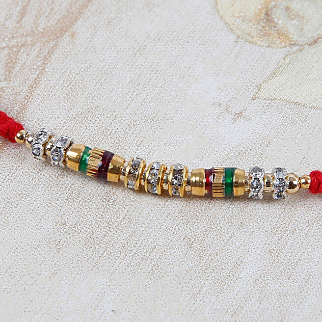 Fancy Diamond Rakhi portugal | Gift Fancy Diamond Rakhi- FNP