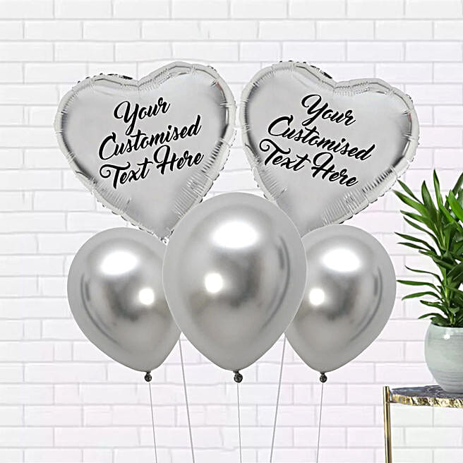 Customized Silver Balloons qatar | Gift Customized Silver Balloons- FNP