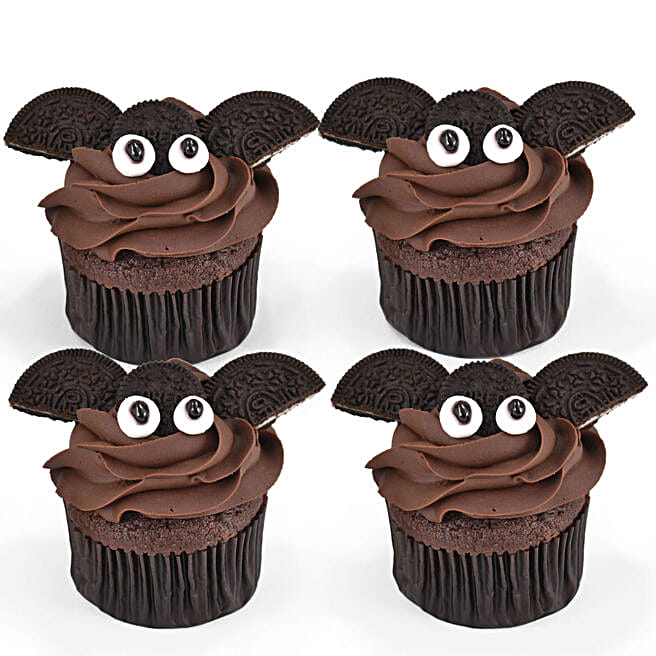 4 Bat Cup Cakes qatar | Gift 4 Bat Cup Cakes- FNP