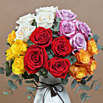 Mix Color Roses Arrangement qatar | Gift Mix Color Roses Arrangement- FNP
