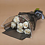 6 White Roses Bouquet qatar | Gift 6 White Roses Bouquet- FNP