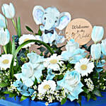 It's a Boy Flower Arrangement qatar | Gift It's a Boy Flower ...