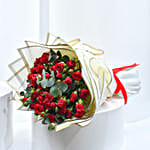 10 Red Spray Rose Bouquet qatar | Gift 10 Red Spray Rose Bouquet- FNP