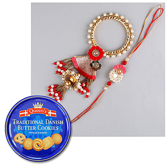 Designer Lumba Rakhi With Cookies romania | Gift Designer Lumba Rakhi ...