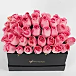 Buy/Send 40 Pink Roses In FNP Signature Box Online- FNP