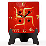 Buy/Send Swastika Diwali Wishes Table Clock Online- FNP