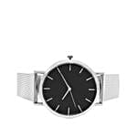 Buy/Send Black Dial Silver Mesh Strap Watch Online- FNP