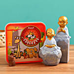 Buy/Send Monk Idol Set & Amul Chocozoo Combo Online- FNP