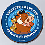 Buy/Send Timon & Pumbaa Pineapple Photo Cake Online- FNP