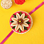 Buy/Send Kundan Rakhi and Edible Phool Kesar Mithai Rakhi Online- FNP