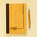 Buy/Send Personalised Bamboo Notebook N Pen Set Online- FNP