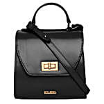 Buy/Send Vintage Structured Black Handbag Online- FNP