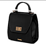 Buy/Send Vintage Structured Black Handbag Online- FNP
