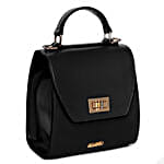 Buy/Send Vintage Structured Black Handbag Online- FNP