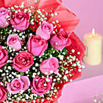 Buy/Send Pink Gratitude Rose Bouquet Online- FNP