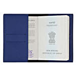 Buy/Send Leather Finish Passport Holder- Navy Blue Online- FNP