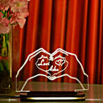 Buy/Send Love Radiance Personalised Heart LED Lamp Online- FNP