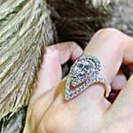 Buy/Send Princess Pear Cut Diamond Ring Online- FNP