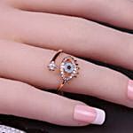 Buy/Send Exquisite Evil Eye Rose Gold Ring Online- FNP