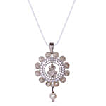 Buy/Send Sterling Silver Goddess Laxmi Pendant Online- FNP