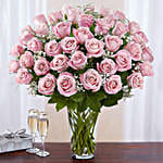 Bunch Of 50 Gorgeous Pink Roses saudi-arabia | Gift Bunch Of 50 ...