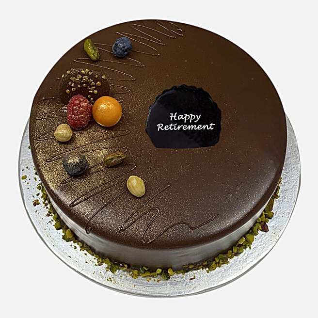 Chocolate Retirement Cake singapore | Gift Chocolate Retirement Cake- FNP