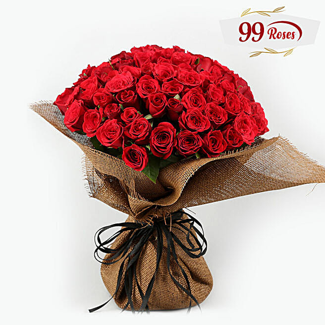 99 Red Roses Bunch singapore | Gift 99 Red Roses Bunch- FNP