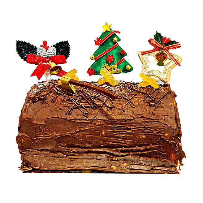 Chocolate Sponge Log Cake singapore | Gift Chocolate Sponge Log Cake- FNP