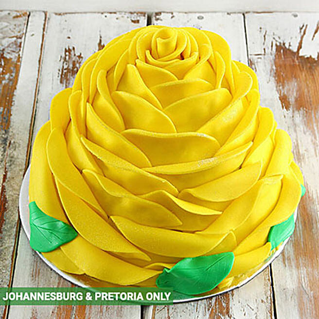 Yellow Lemon Rose Cake south-africa | Gift Yellow Lemon Rose Cake- FNP