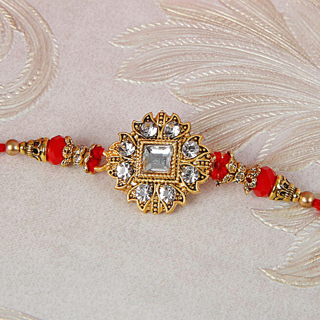 Elegant Designer Diamond Rakhi sweden | Gift Elegant Designer Diamond ...