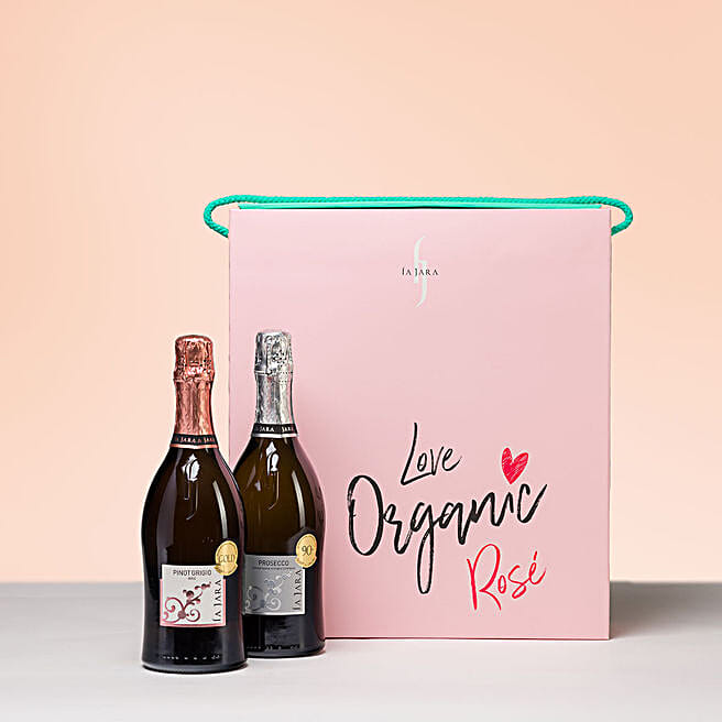 Love Organic Bubbles La Jara Rosé Gift Box sweden | Gift Love Organic ...