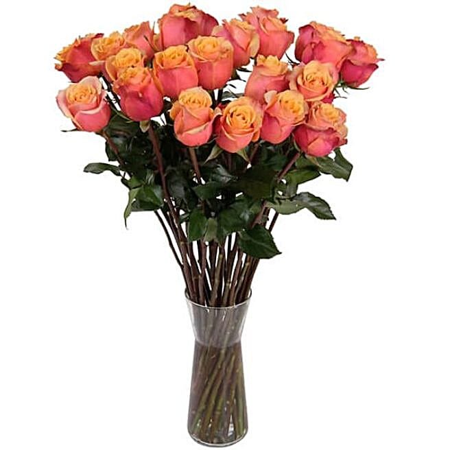 Orange Long Stemmed Roses Bunch switzerland | Gift Orange Long Stemmed ...