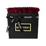 Wine Red Eternity Roses Square Box thailand | Gift Wine Red Eternity ...