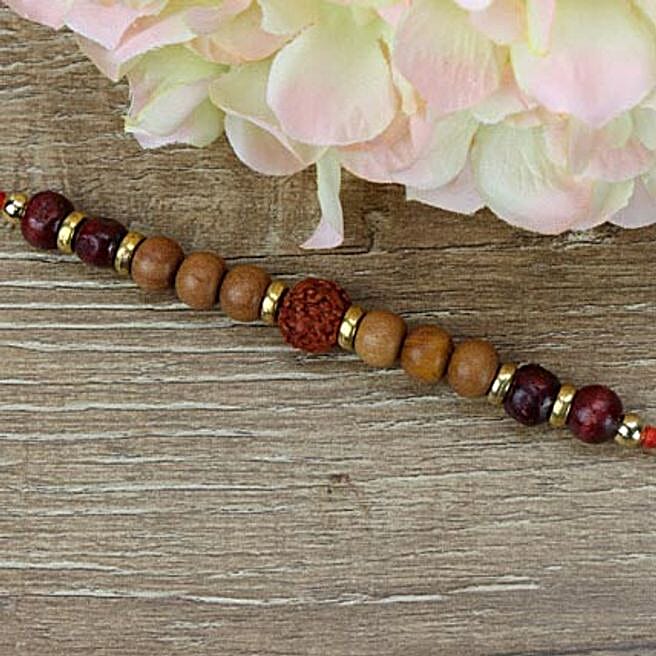 Rudraksh Chandan Rakhi uae | Gift Rudraksh Chandan Rakhi- FNP