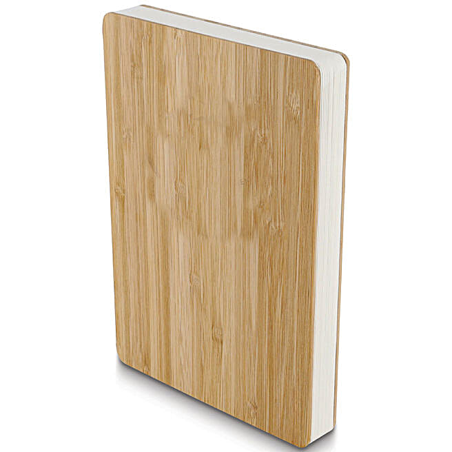 Brown Bamboo Cover Notebook uae | Gift Brown Bamboo Cover Notebook- FNP