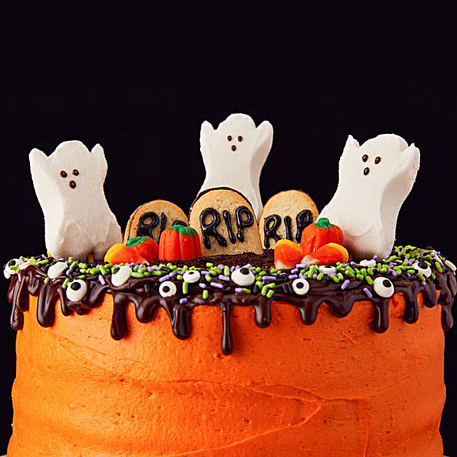 Halloween RIP Cake uae | Gift Halloween RIP Cake- FNP